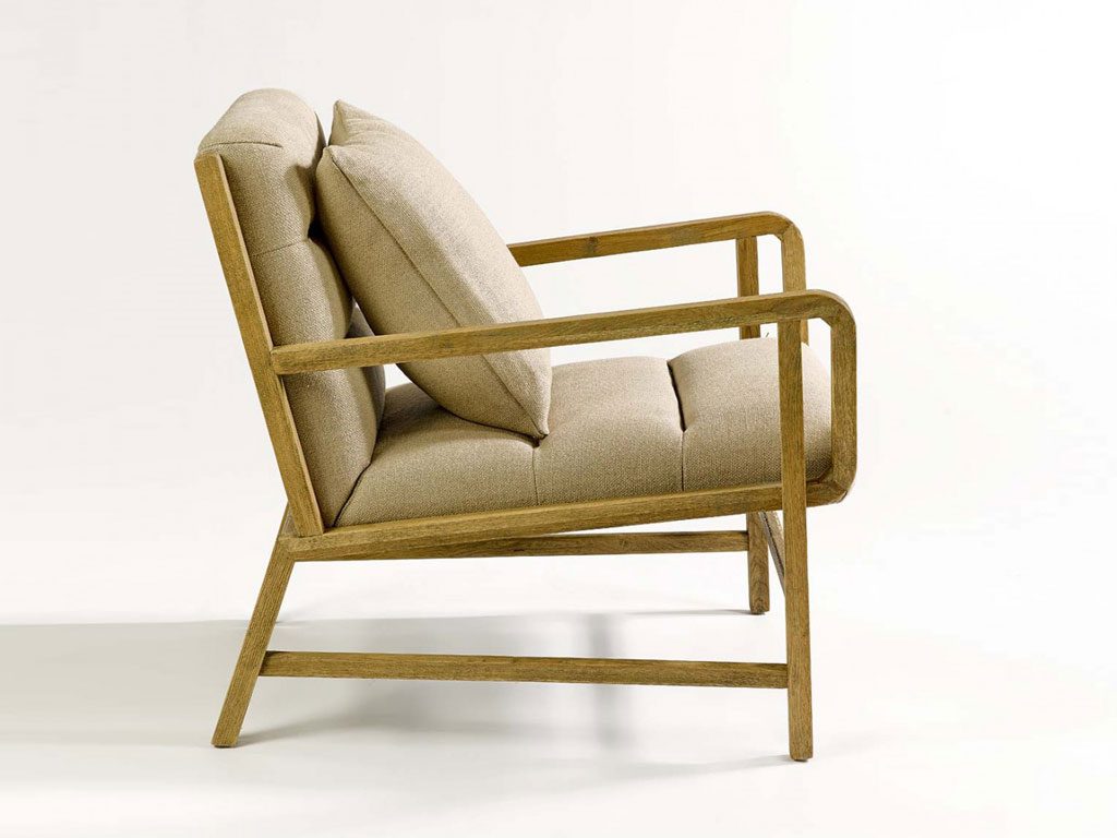 Butaca Madera y Lino. Butaca cálida y confortable