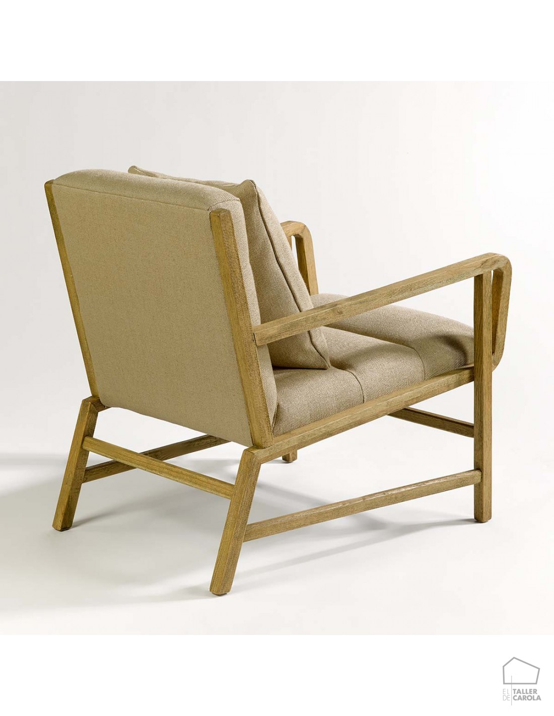 Butaca Madera y Lino – El Taller de Carola